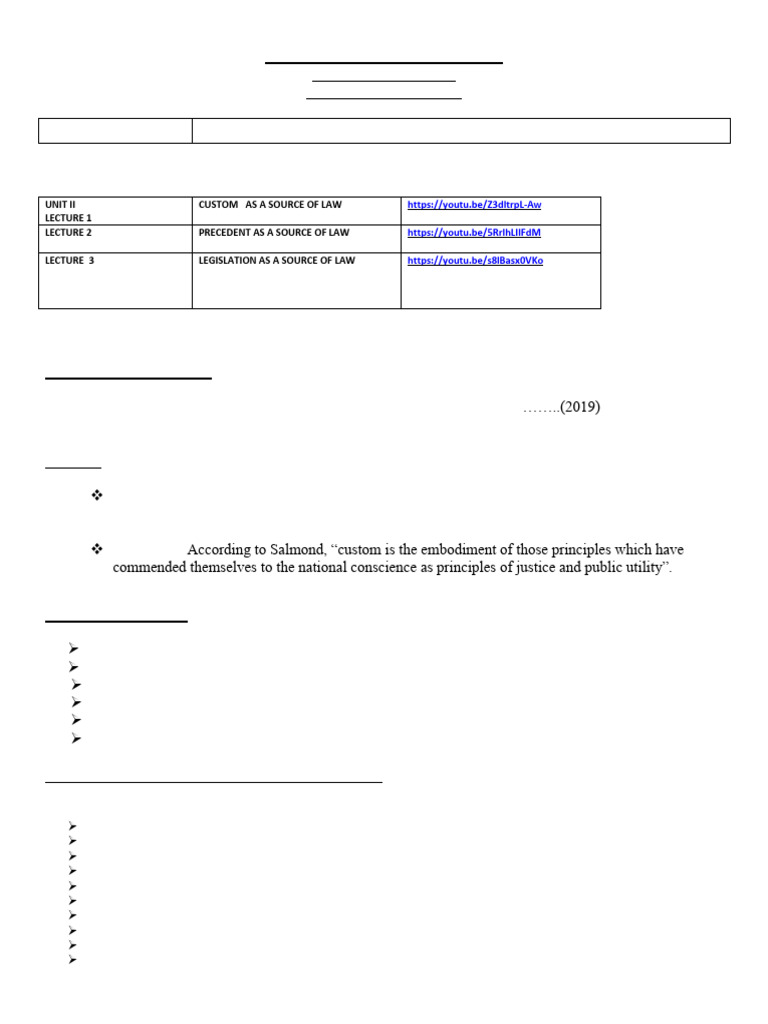 Pol SC Unit 2 Full Lec Plan | PDF | Precedent | Constitutional Law