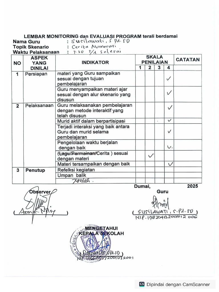 Lembar Monitoring Asma Nelsy | PDF