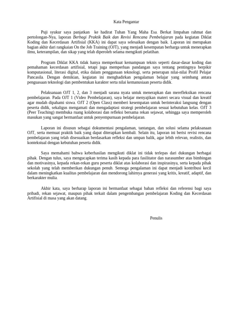 Laporan Praktik Baik Koding Dan Kecerdasan Artifisial Rini W Tampubolon | PDF