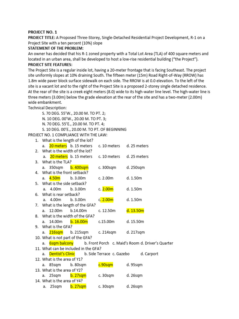 Three-Storey Residential Project Plan | PDF | Chess Theory