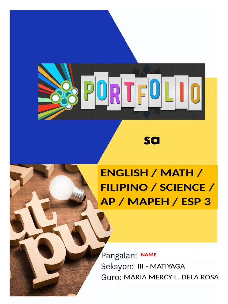 Long Portfolio Matiyaga Coverpage | PDF