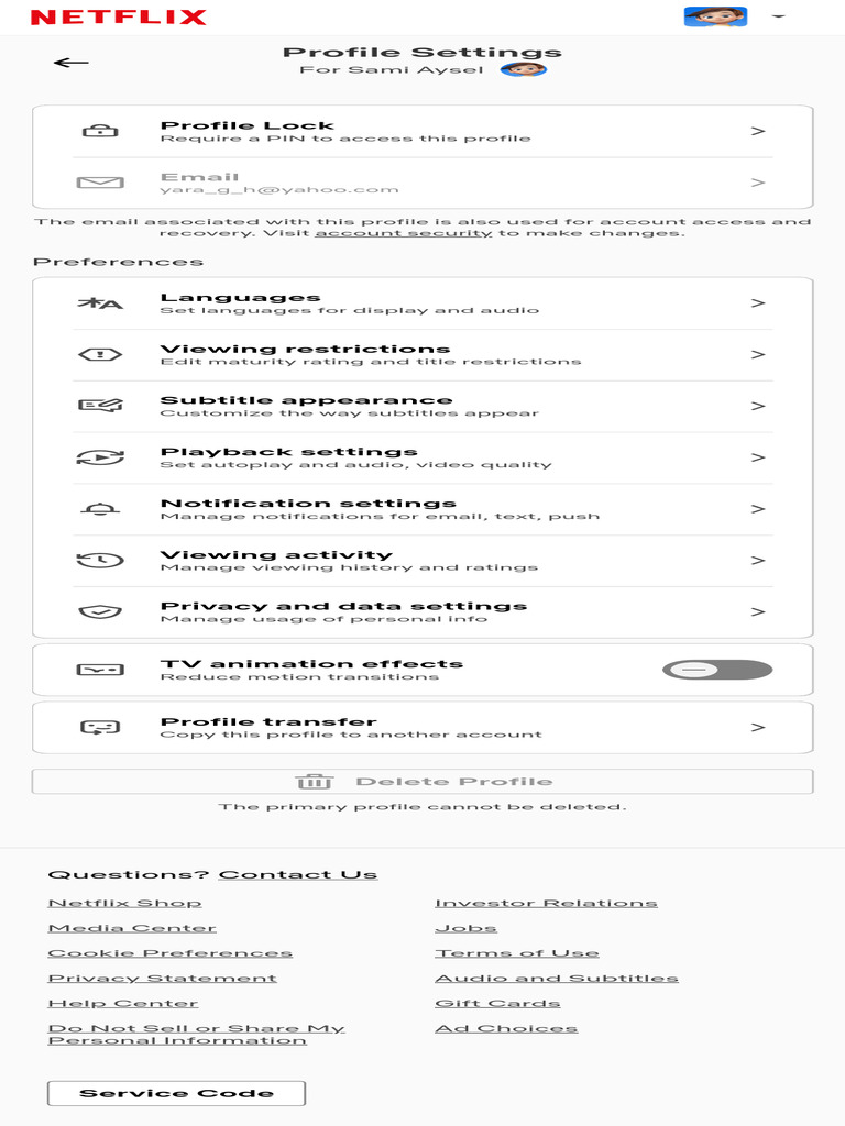 Account Settings - Netflix | PDF