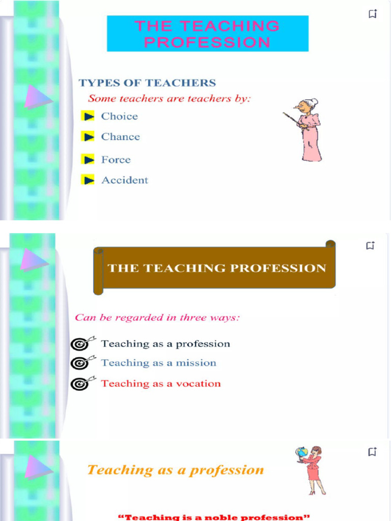 The Teaching Profession | PDF