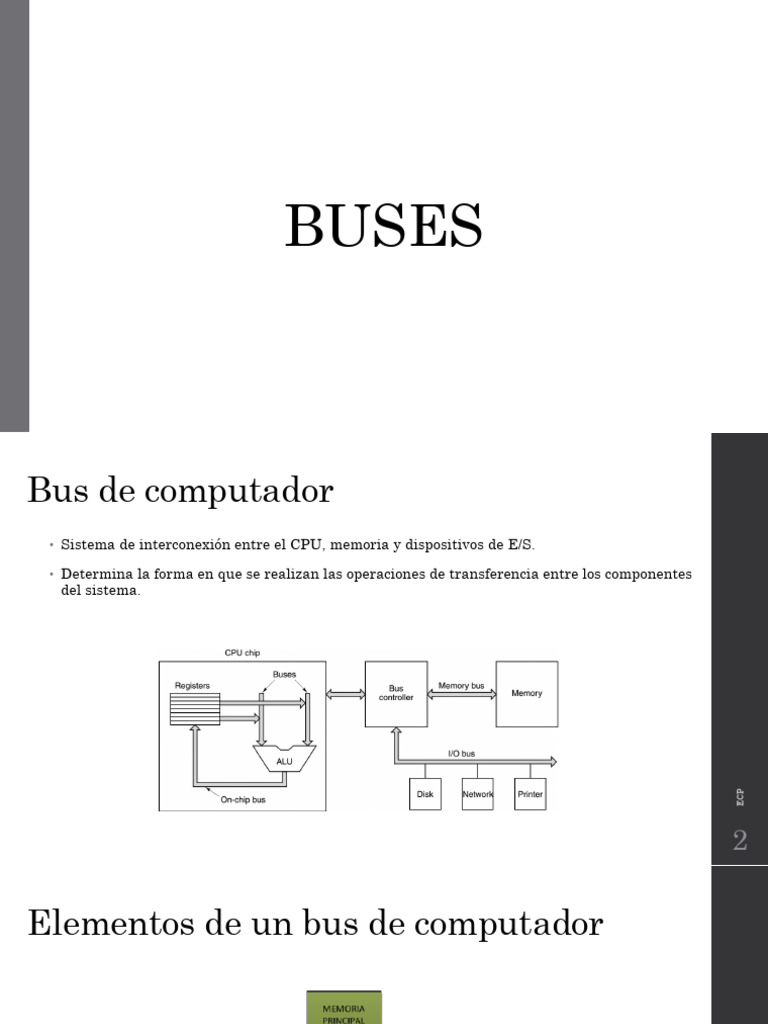 Elementos y Tipos de Buses de Computador | PDF | Ingenieria Eléctrica ...