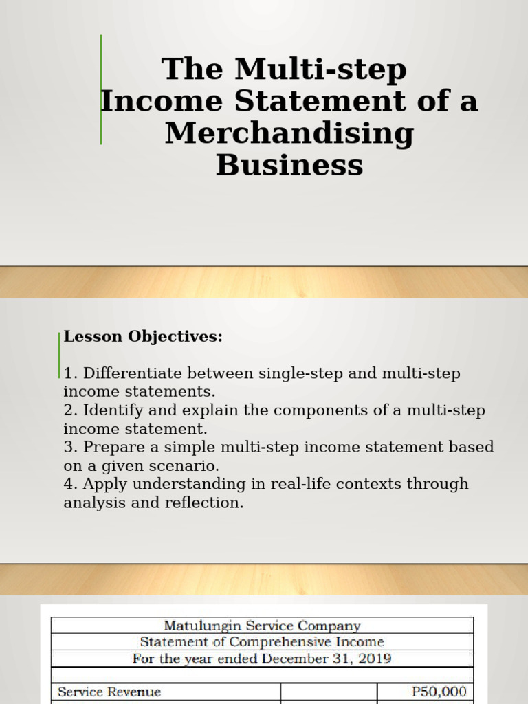 Final Multi Step Income Statement Autosaved Autosaved | PDF | Income ...