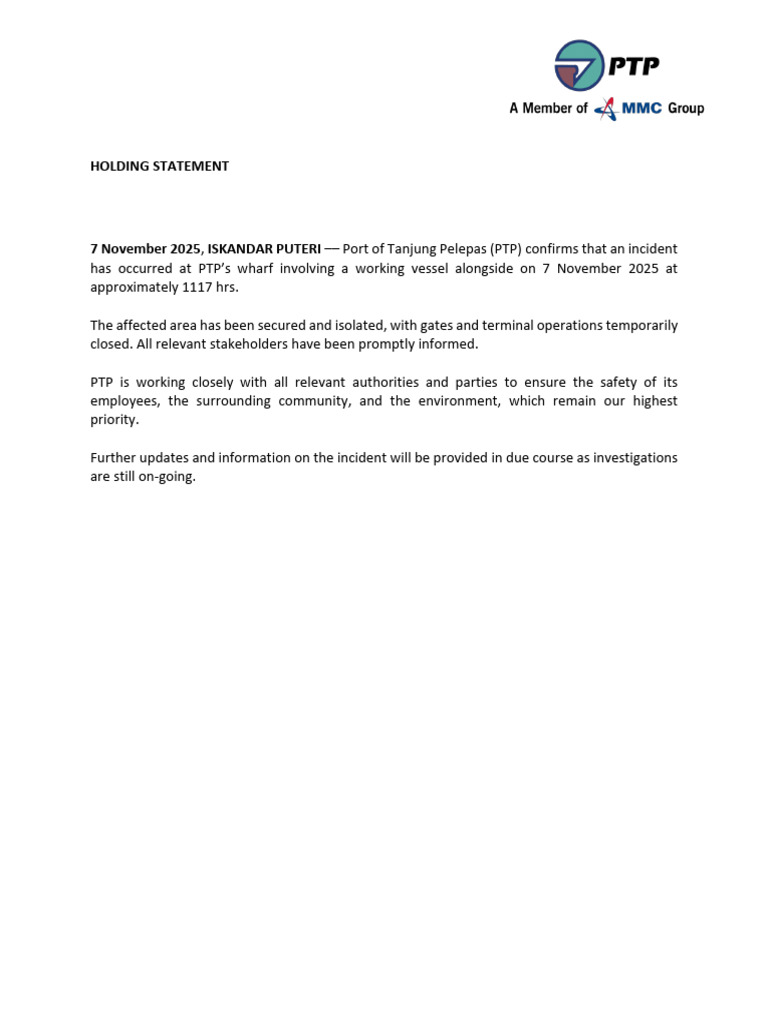 PTP Holding Statement 7november2025 | PDF