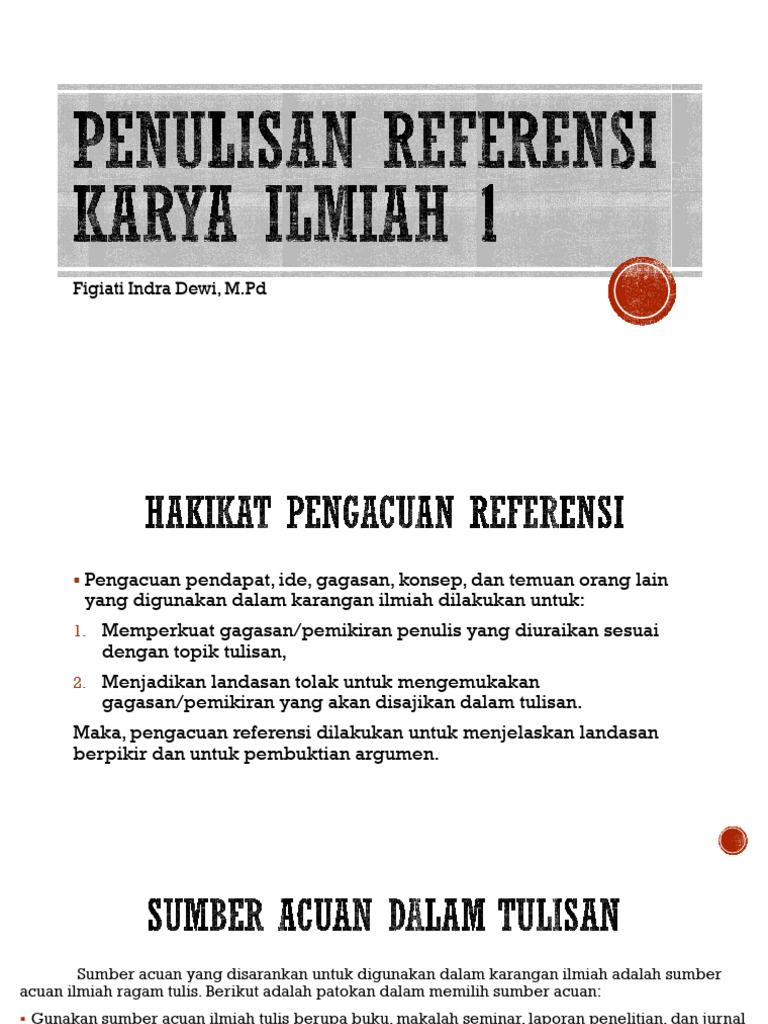 Panduan Pengacuan Referensi Ilmiah | PDF