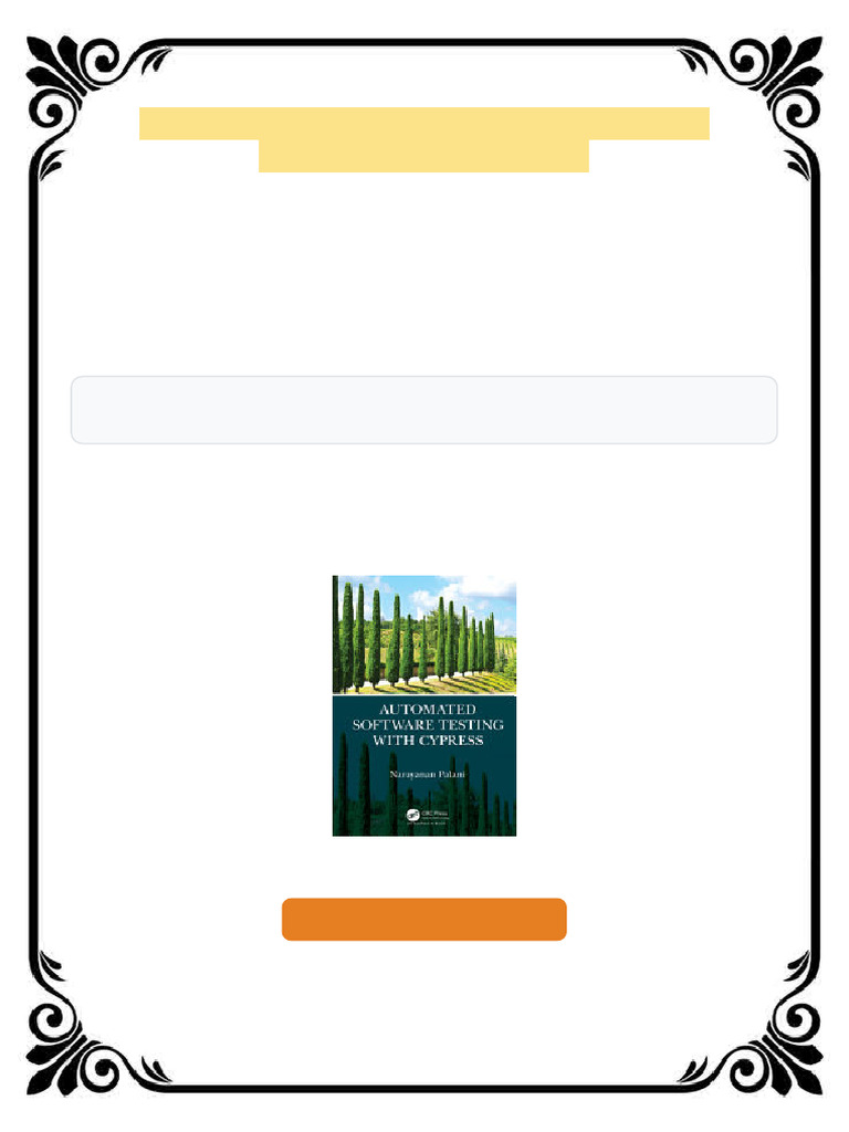 Automated Software Testing with Cypress 1st Edition Narayanan Palani ...