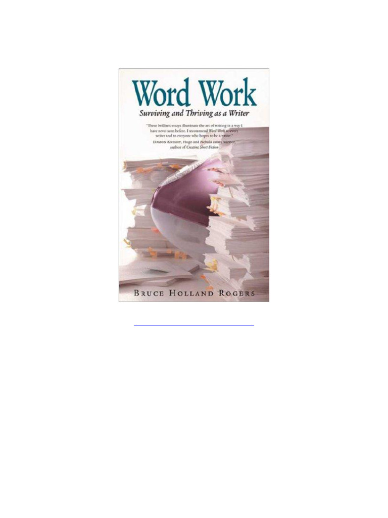 Word Work Surviving and Thriving As A Writer - 5 Star Review | PDF