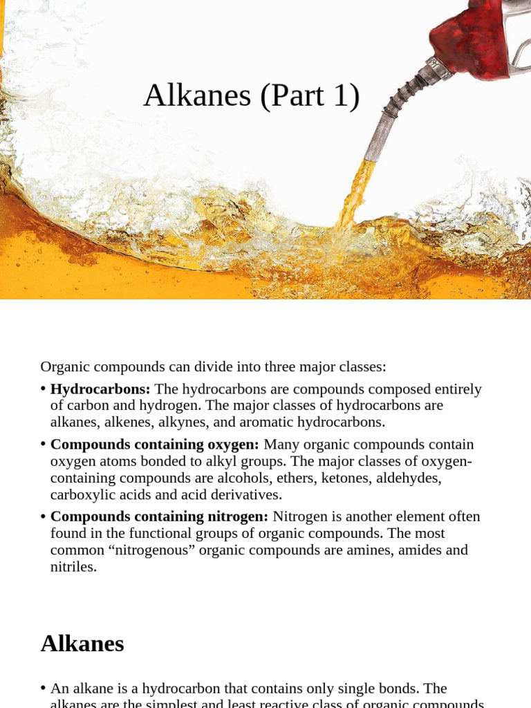 Introduction To Organic Compounds | PDF | Alkane | Chemical Compounds