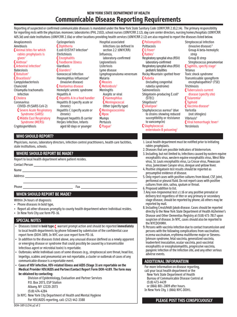 Doh 389 Instructions | PDF | Infection | Virus