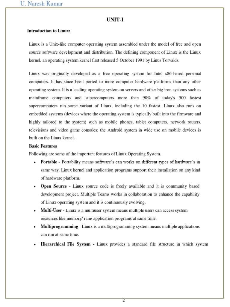 18. Linux Programming | PDF | Linux | Operating System