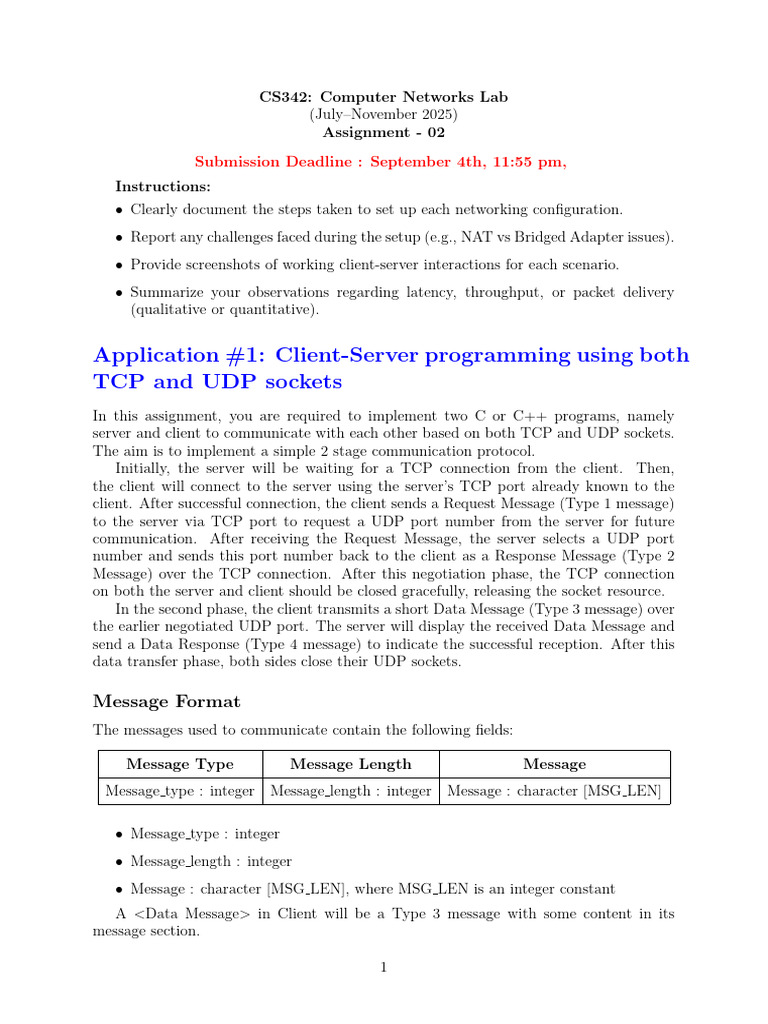 CS342 Client Server Socket-2 | PDF | Transmission Control Protocol ...