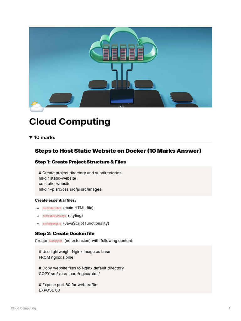Cloud Computing Unit 1 2 3 | PDF | Cloud Computing | Virtualization