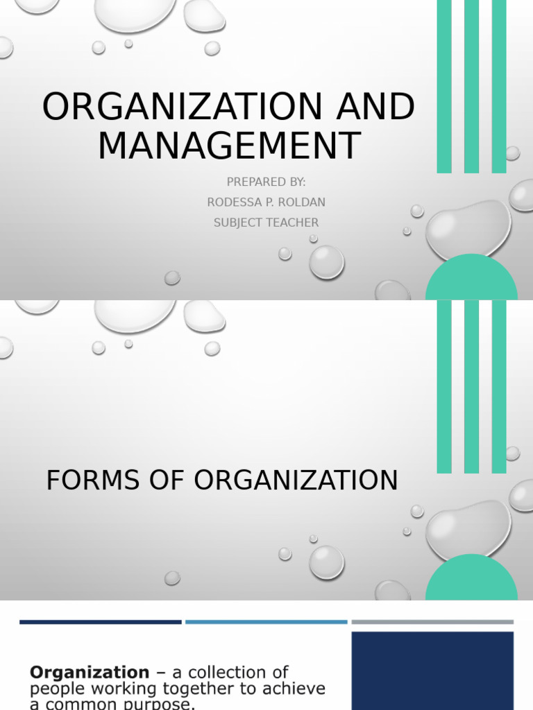 ppt-2-ORGANIZATION-AND-MANAGEMENT | PDF | Franchising | Partnership