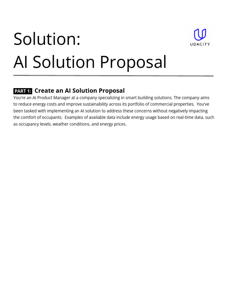 Exercise 2 Ai Solution Proposal Solution | PDF | Energy Conservation ...