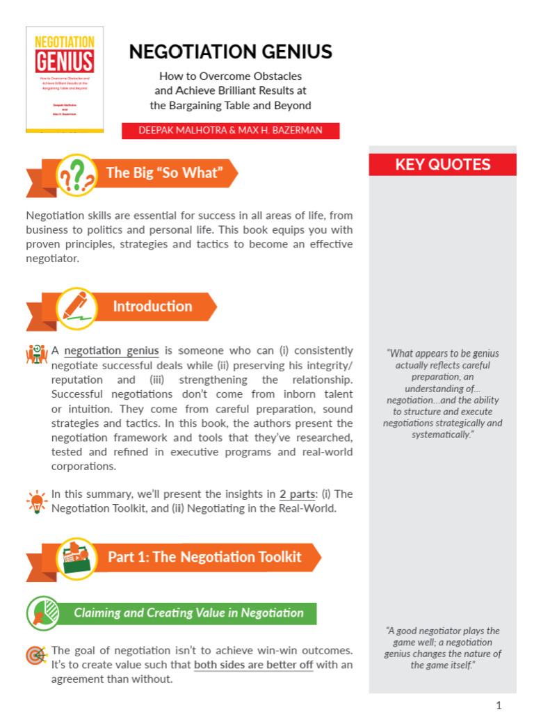 DAY 194 - Negotiation Genius | PDF