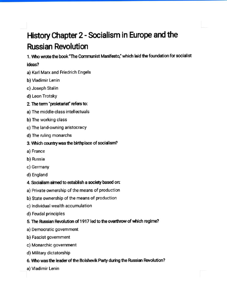 Class 9russian Revolution | PDF | Russian Revolution | Vladimir Lenin