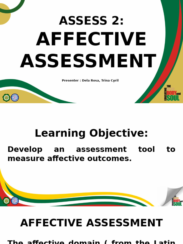 ASSESS 2 Affective Assessment | PDF | Affect (Psychology) | Learning