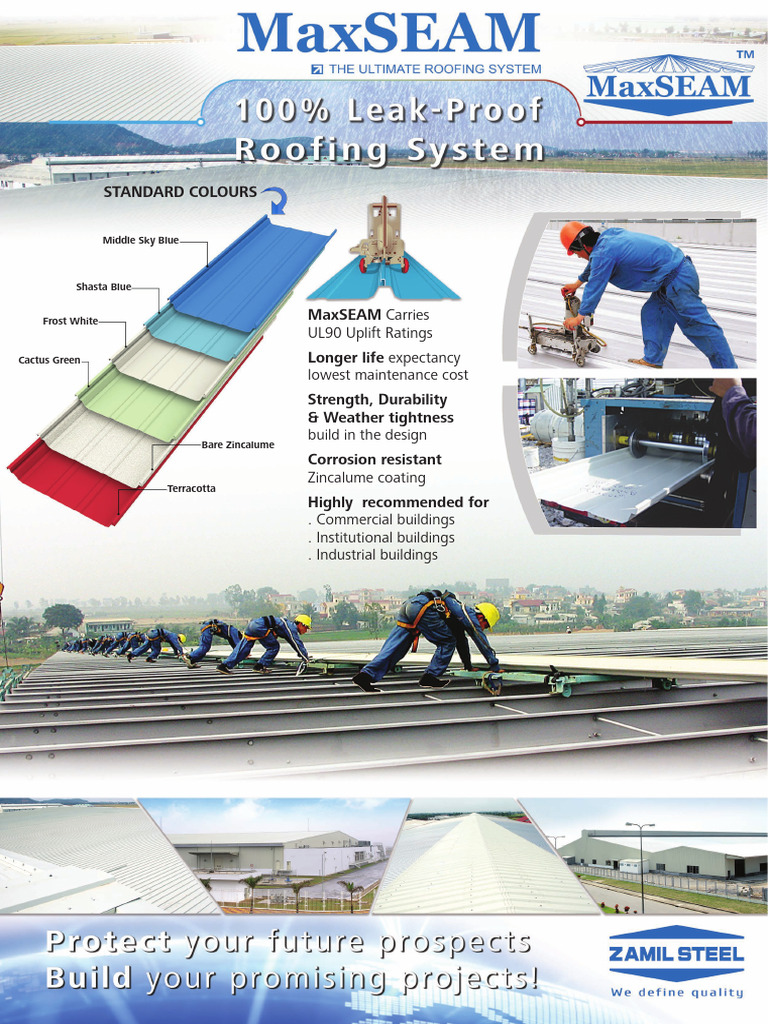 MaxSEAM-Specifications | PDF | Roof | Building Engineering