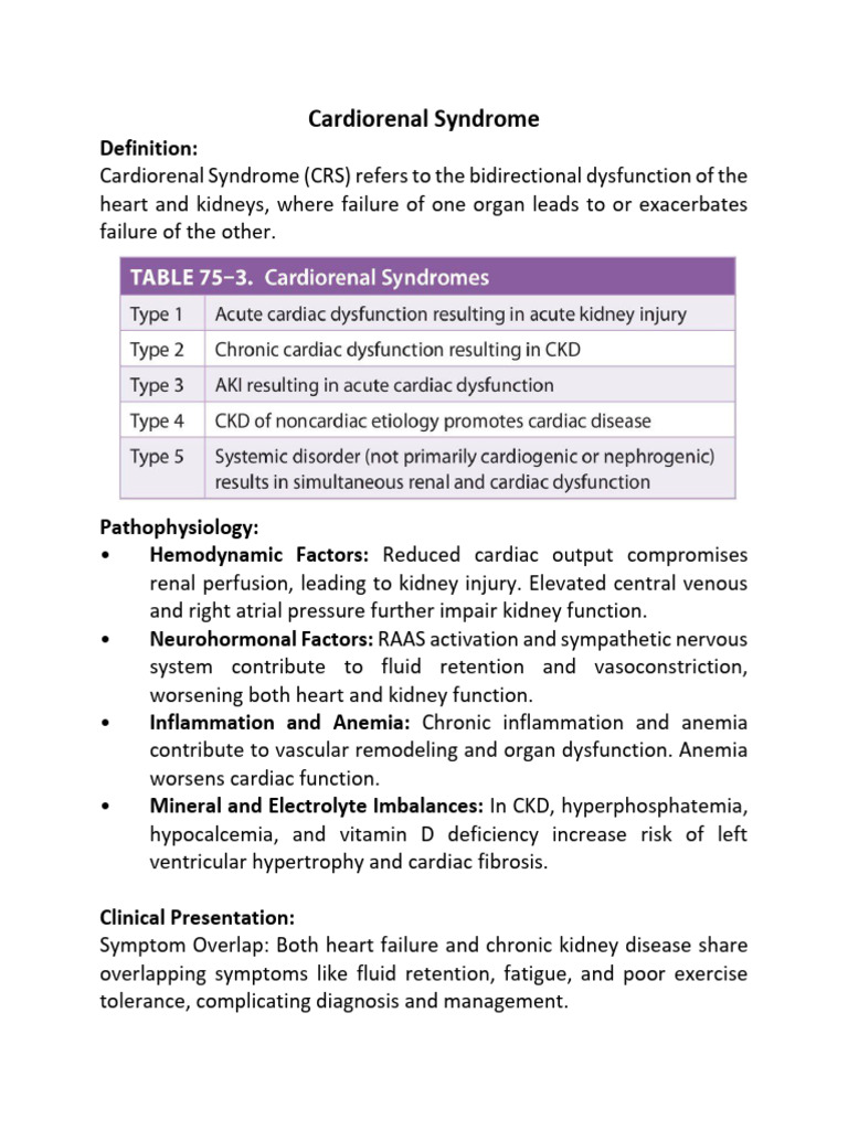 Cardiorenal Syndrome | PDF