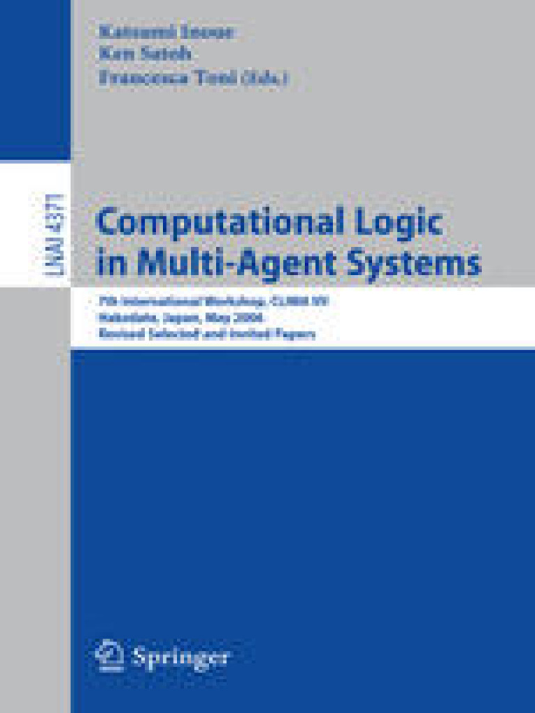 Computational Logic In Multiagent Systems 7th International Workshop ...