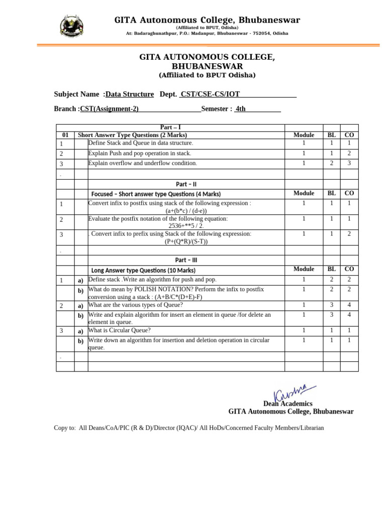 Assignments DS 2 | PDF | Queue (Abstract Data Type) | Mathematical Notation