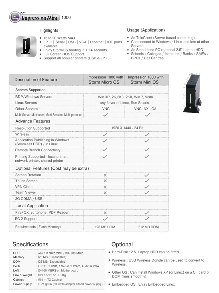Impression Mini | PDF | Usb | Microsoft Windows