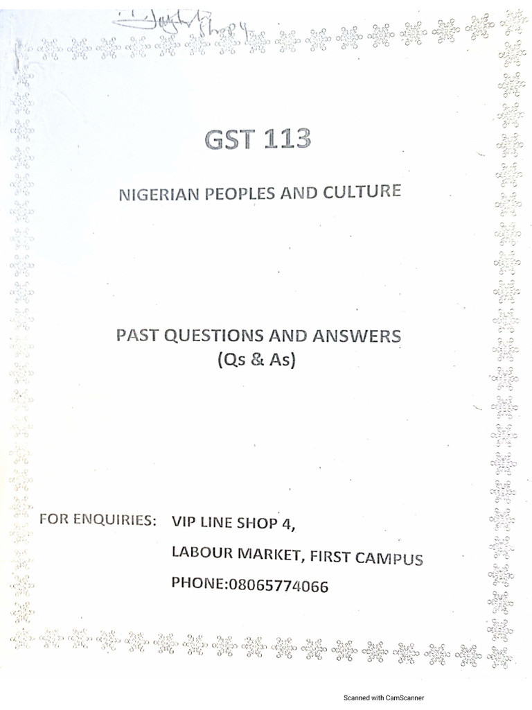 Past Question | PDF