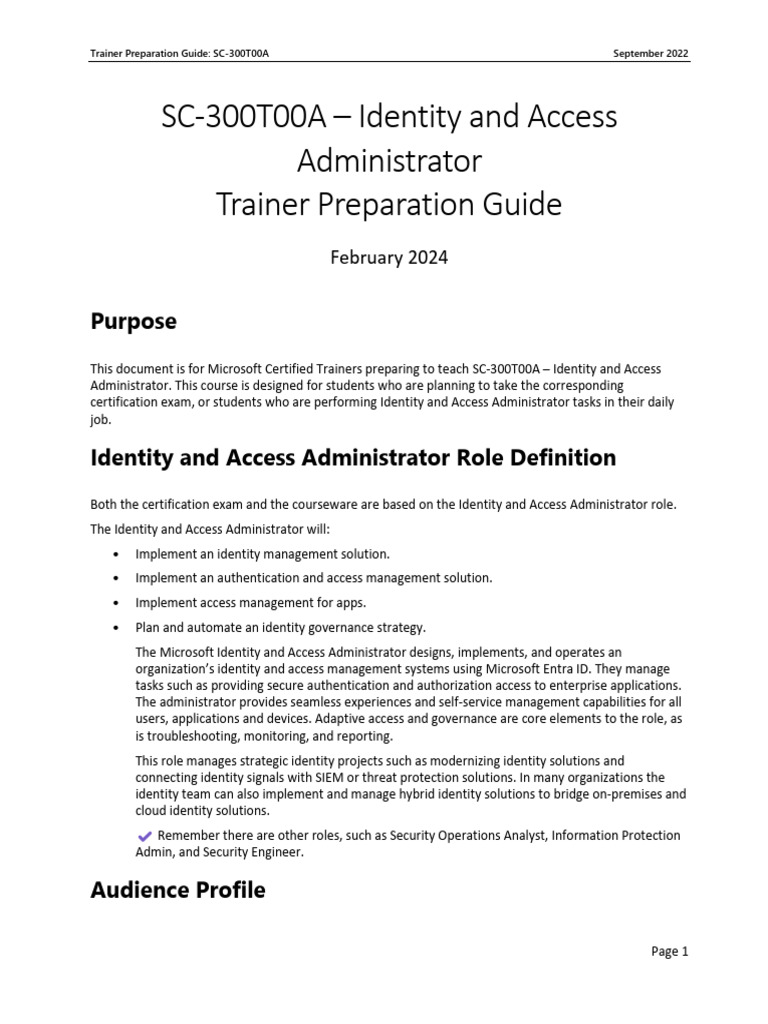 SC 300T00A ENU TrainerPrepGuide | PDF | Microsoft Azure | Lecture