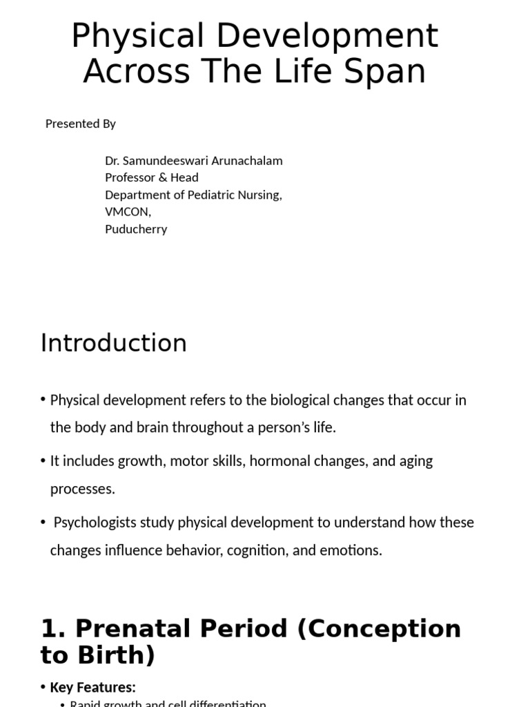 Physical Development Through Life Stages | PDF | Prenatal Development ...