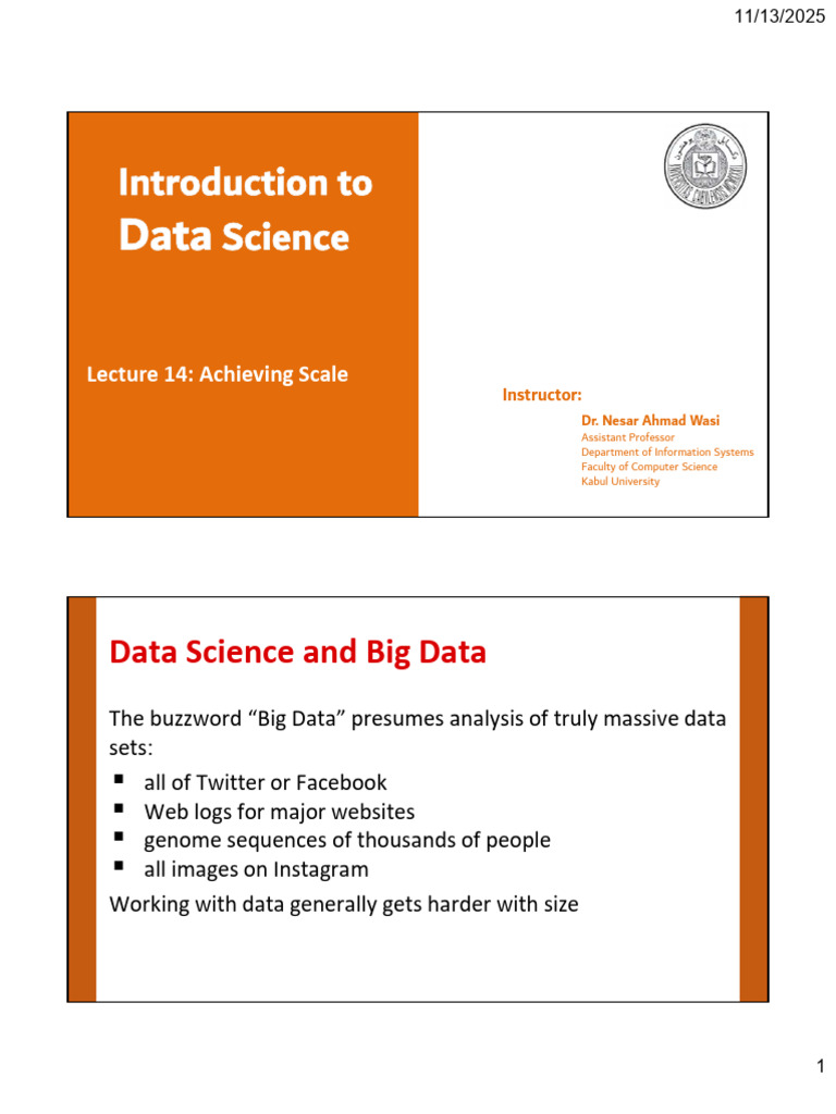 L11-IDS | PDF | Map Reduce | Sampling (Statistics)