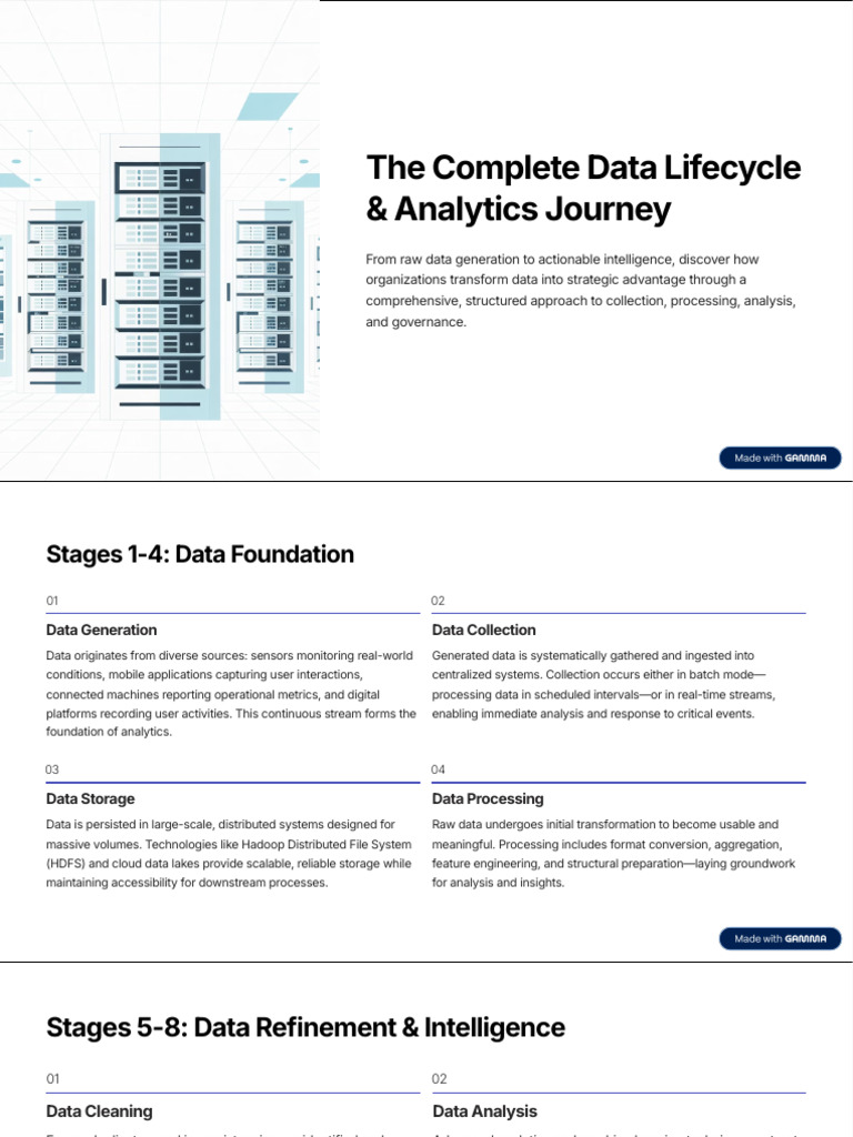 Data Lifecycle & Analytics Overview | PDF | Analytics | Artificial ...