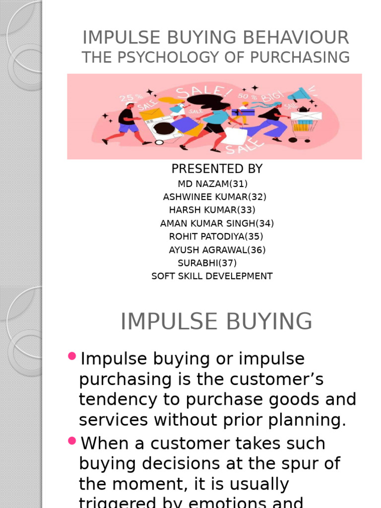 Impulse Buying Behaviour SSD | PDF