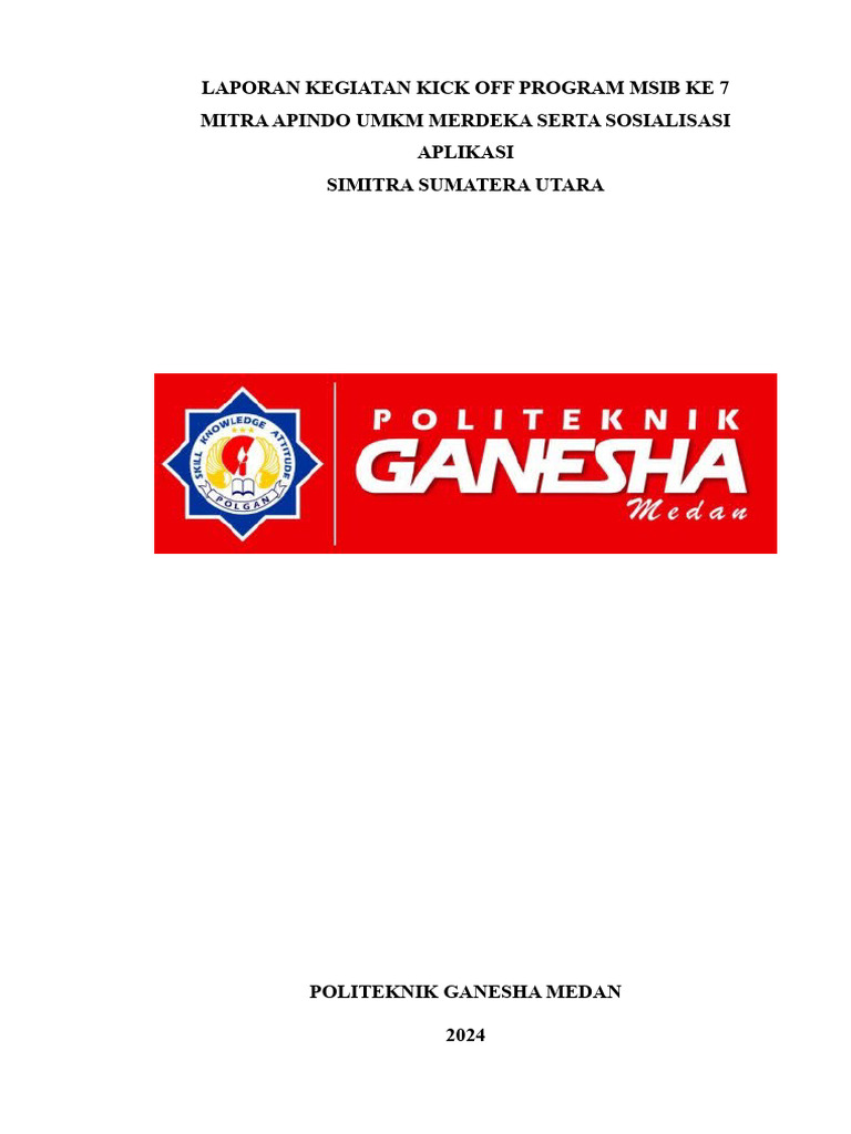 Kick Off Program MSIB 7 untuk UMKM Medan | PDF