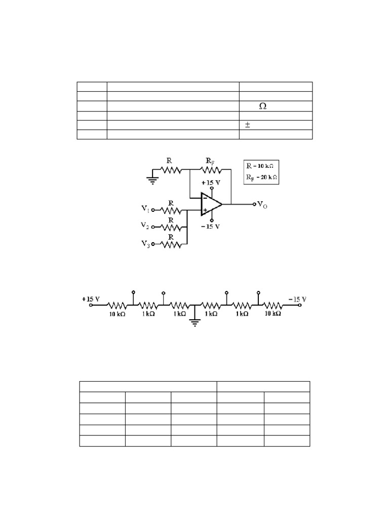 Non Inverting Adder Using Opamp 741 - New1 | PDF