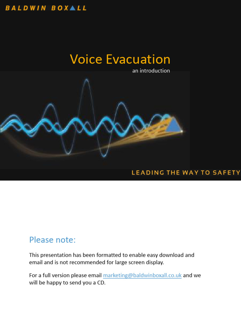 Voice Evac | PDF | Amplifier | Emergency Evacuation