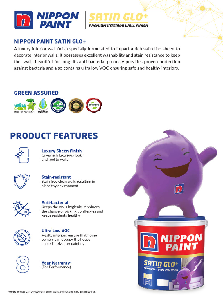 Satin GLo TDS Compressed | PDF | Paint | Materials