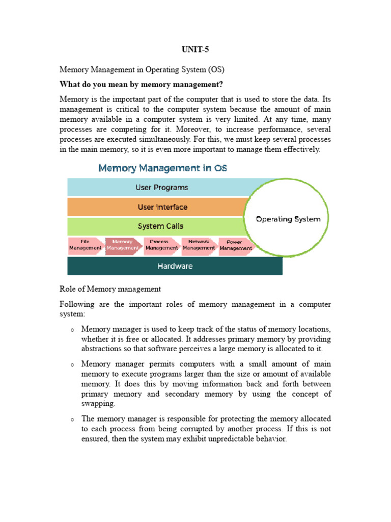 unit 5 | PDF | Computer Data Storage | Process (Computing)