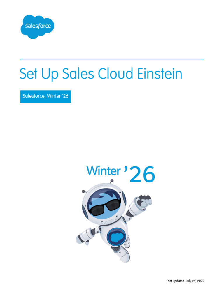 Set Up Sales Cloud Einstein | PDF | Cloud Computing | Forecasting