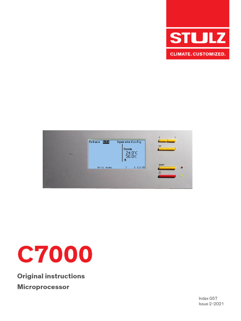 4. STULZ C7000 | PDF | Menu (Computing) | Parameter (Computer Programming)
