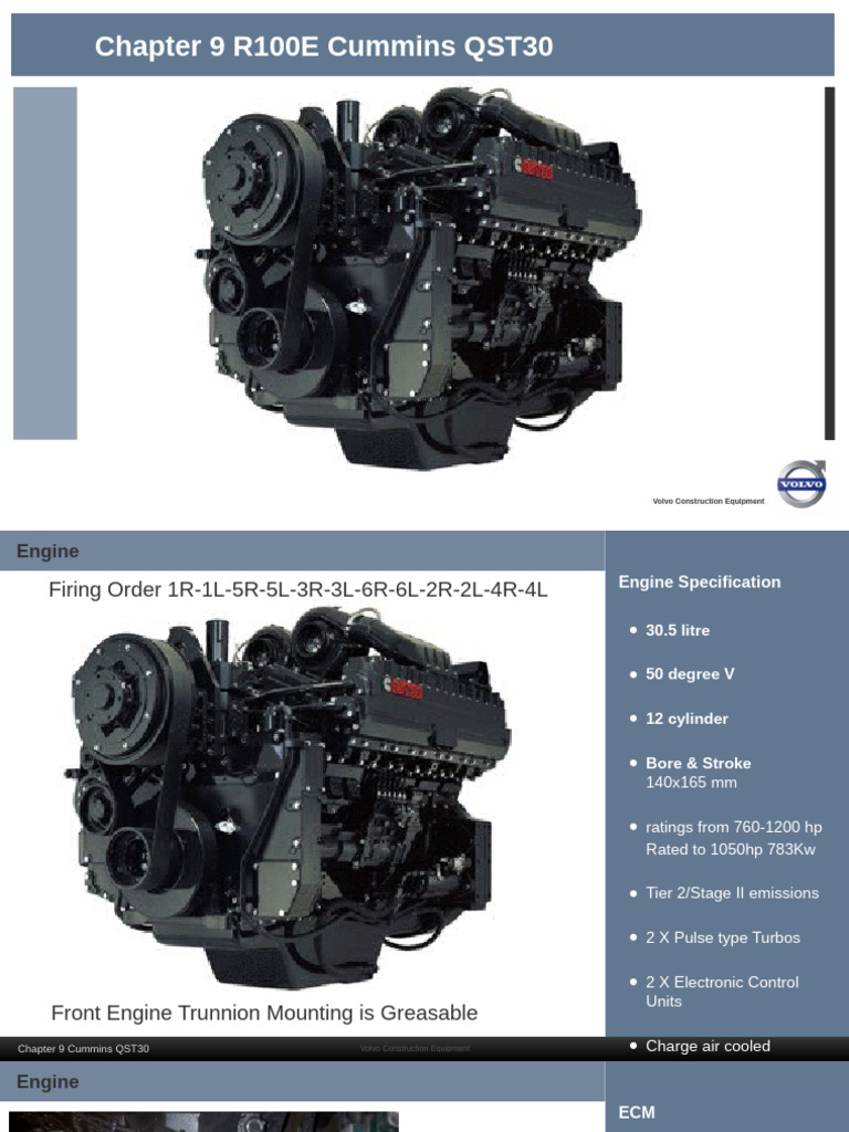 Chapter 9 R100E Cummins QST30 | PDF | Systems Engineering | Engine ...