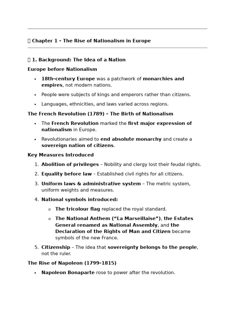 SST Class 10th Notes | PDF | Printing | German Empire