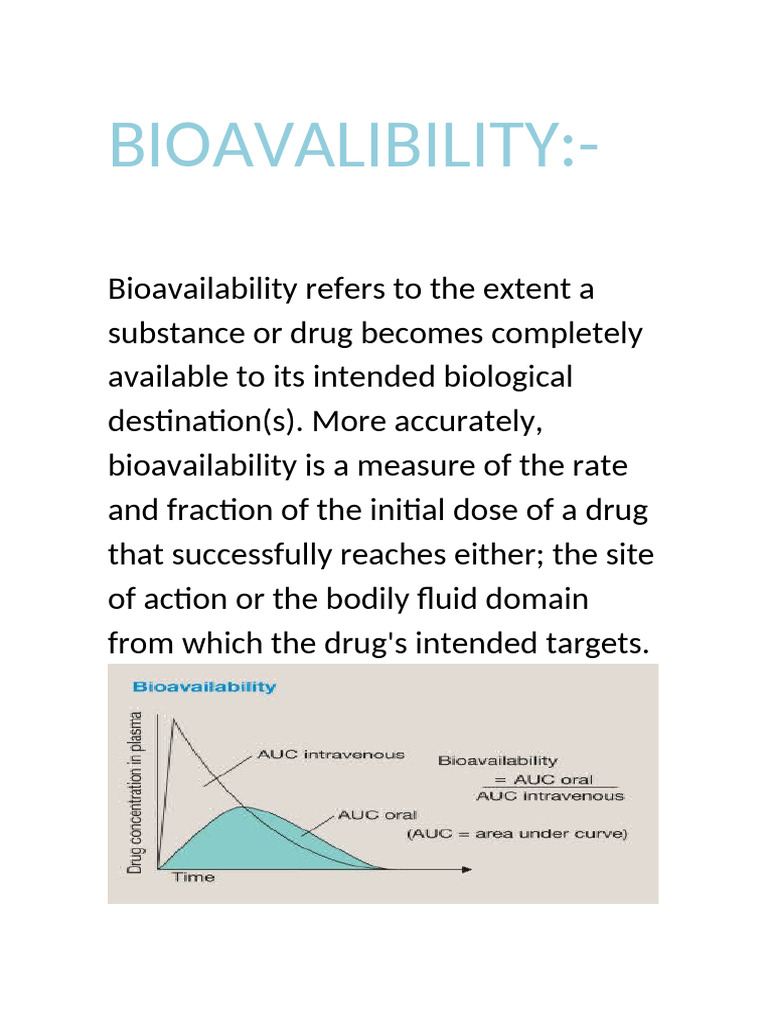 Understanding Bioavailability | PDF