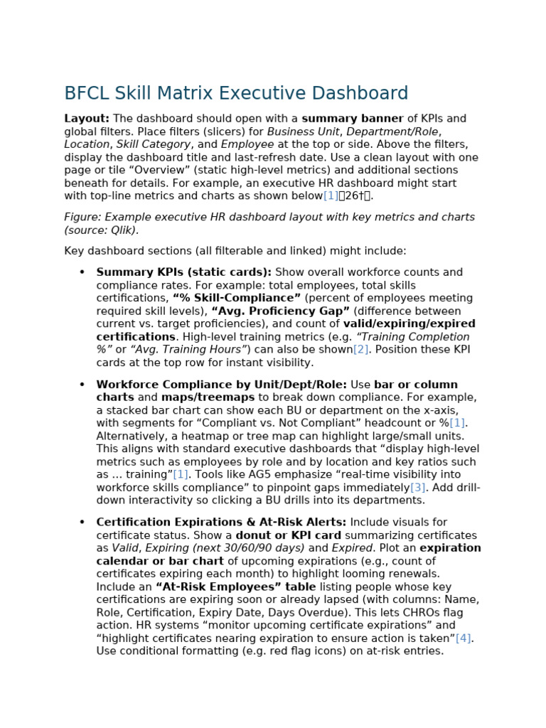 BFCL Skill Matrix Executive Dashboard | PDF | Information Science ...