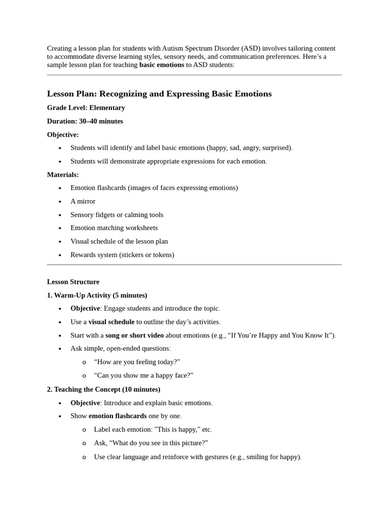 Lesson Plan Sample Elementary Secondary Advanced - ASD | PDF ...