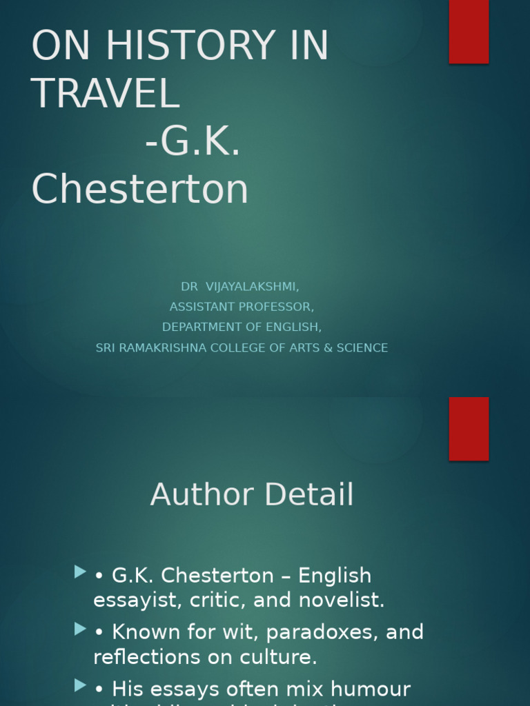 On History in Travel - Summary An Themes | PDF