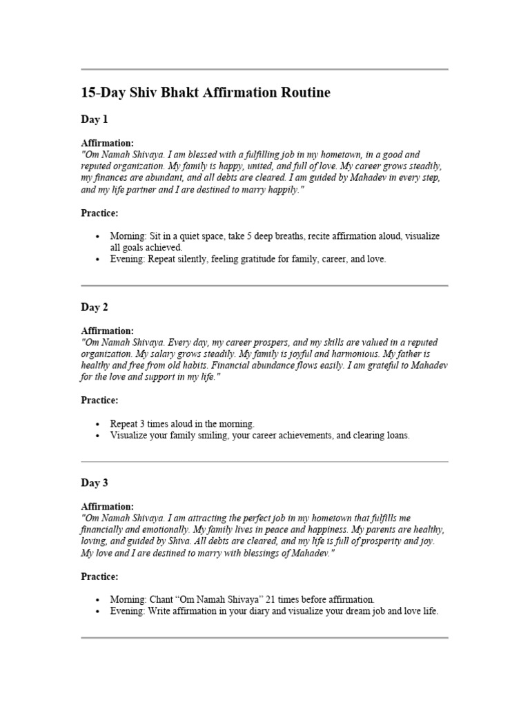 Affirmation | PDF | Shiva | Gratitude
