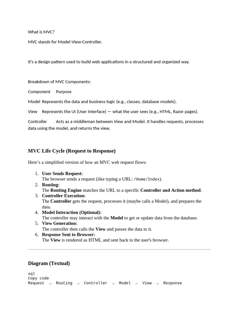 MVC part 1 | PDF | Networking | Internet & Web
