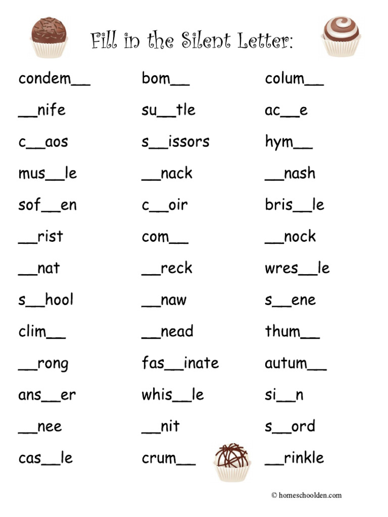 Silent Letter Worksheet Spelling Word Sort | PDF